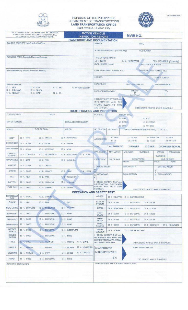 How to Register a New Motor Vehicle in LTO Office - LTO Philippines