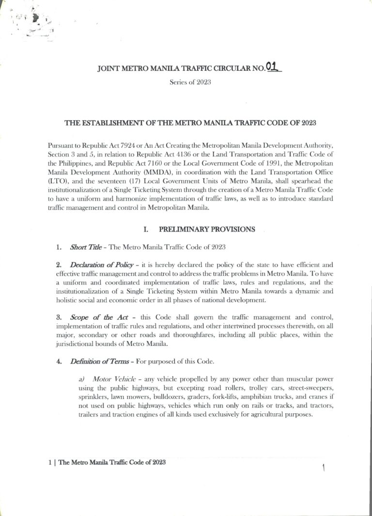 Understanding the MMDA Single Ticketing System (STS)