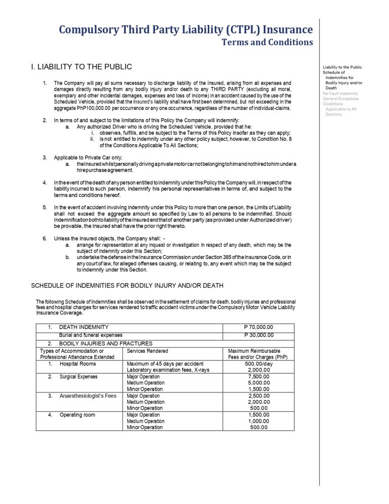Understanding Compulsory Third-Party Liability (CTPL) Insurance